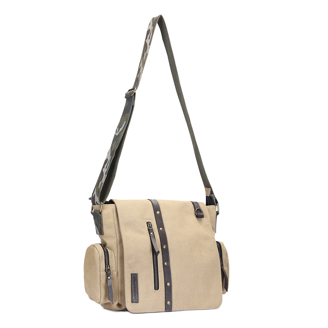 Daniel Messenger Bag - Beige